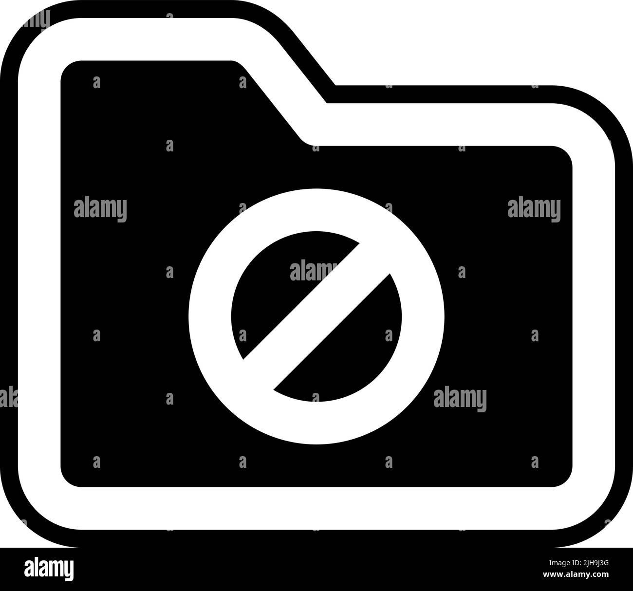 File and folders blocked Stock Vector Image & Art - Alamy