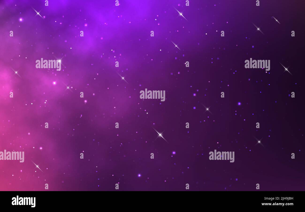 Space backdrop. Starry cosmos with constellations. Color magic nebula ...