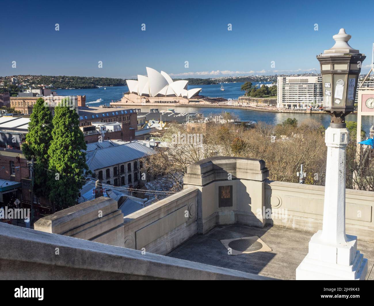 The Sydney Opera House on Bennelong Point and Port Jackson from the ...