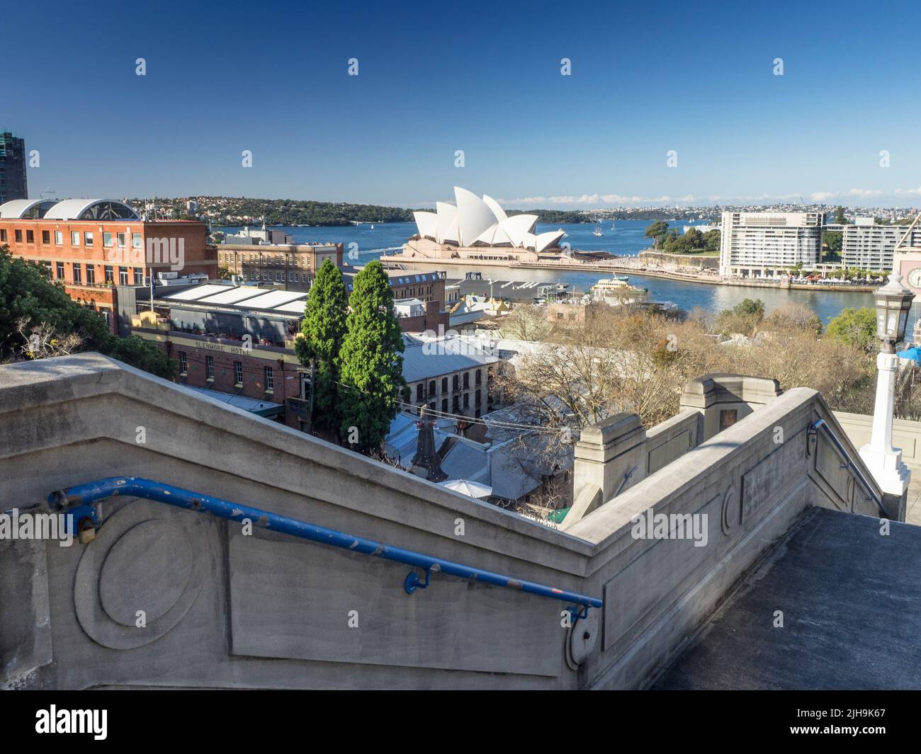 The Sydney Opera House on Bennelong Point and Port Jackson from the ...