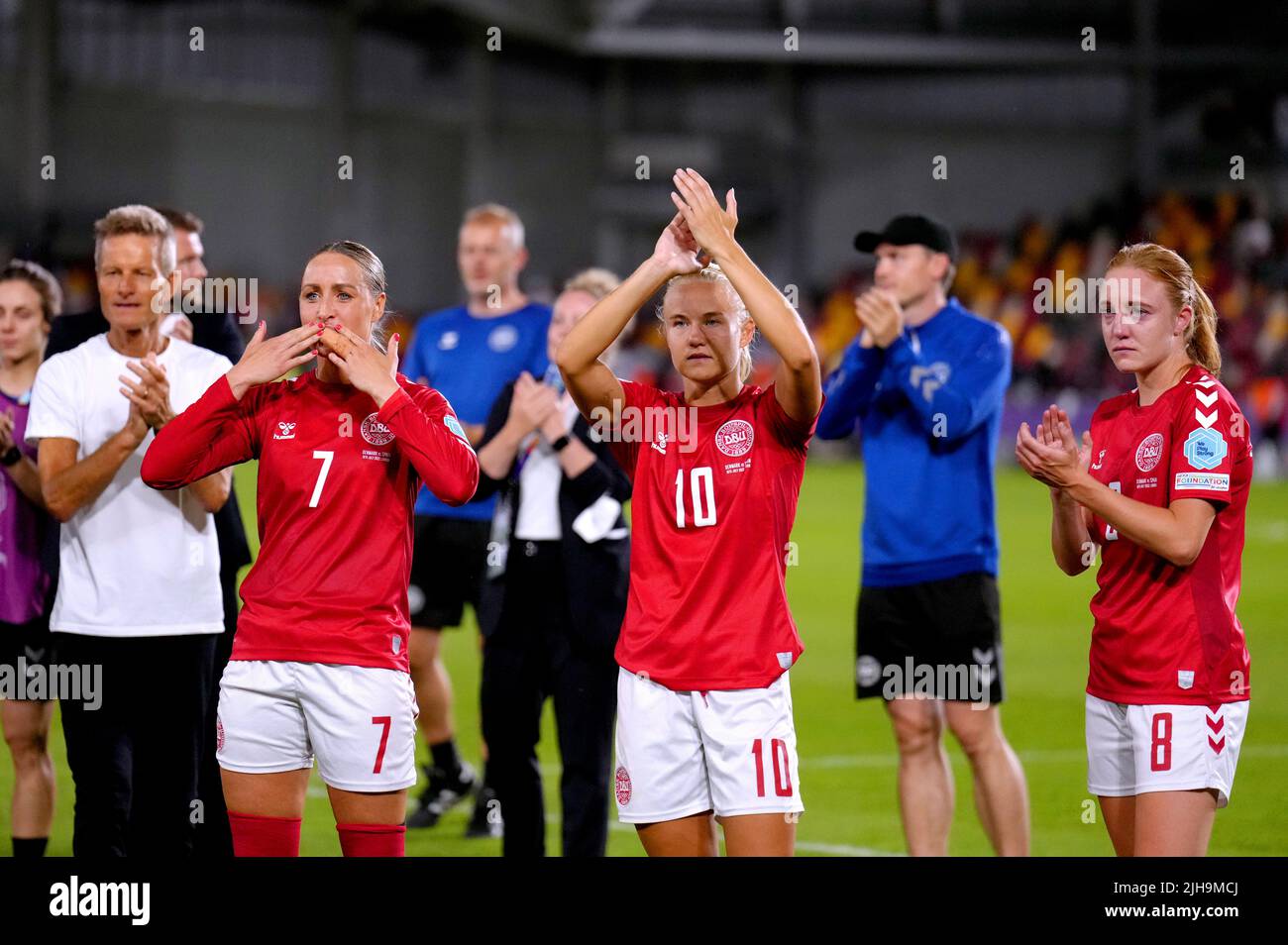 Denmark's Pernille Harder, Sara Holmgaard and Sanne Troelsgaard Nielsen ...