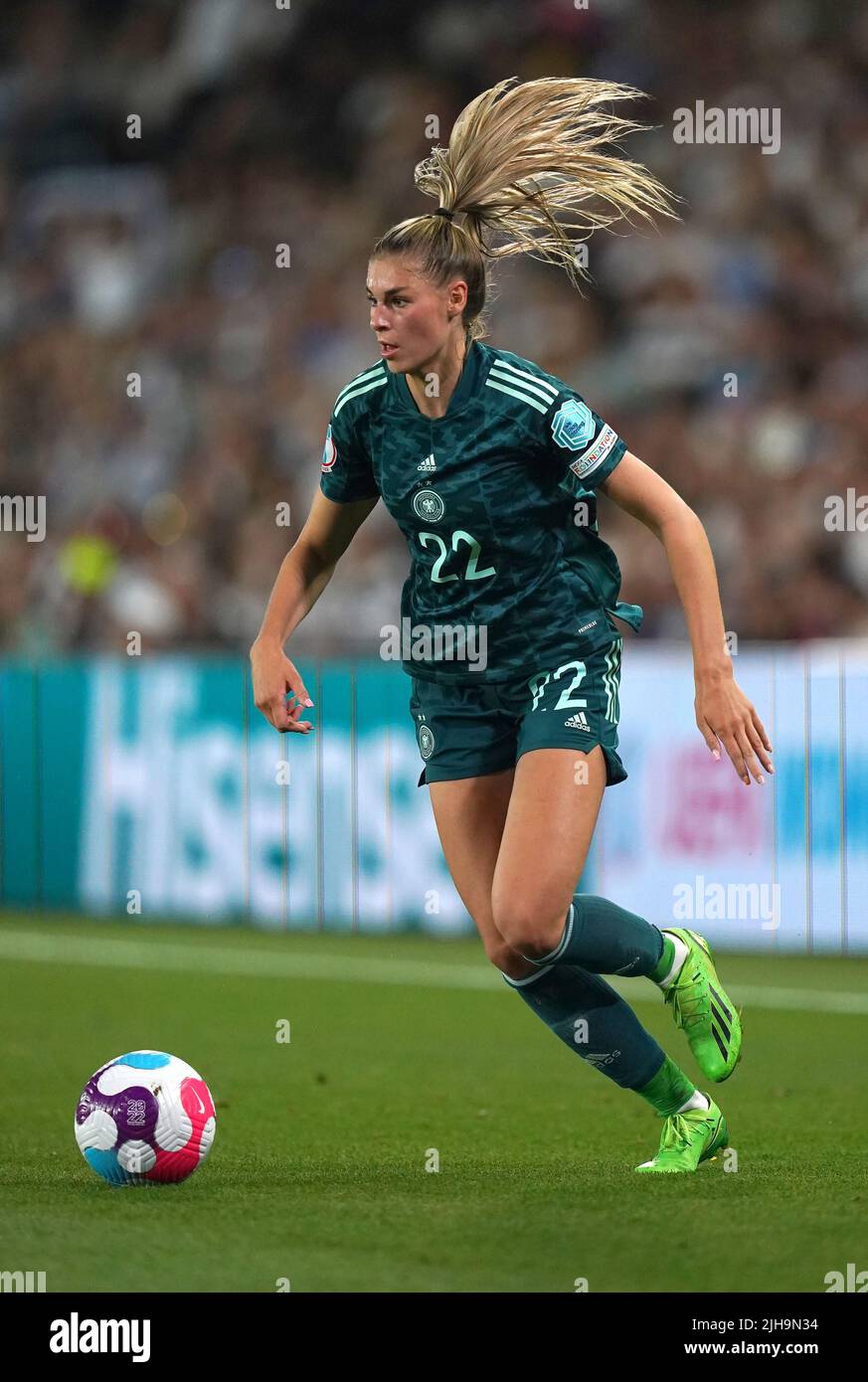 Germany's Jule Brand in action during the UEFA Women's Euro 2022 Group ...