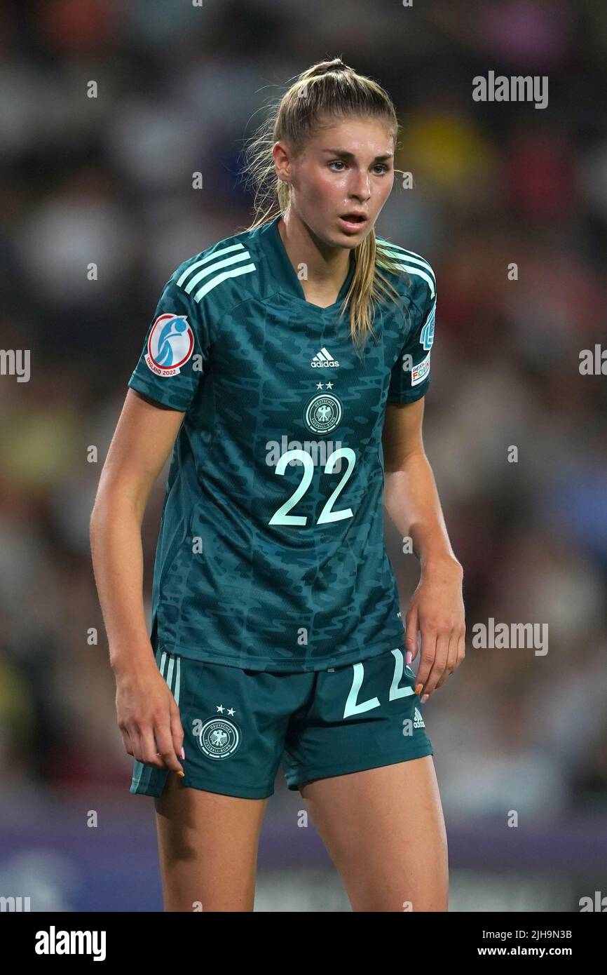 Germany's Jule Brand in action during the UEFA Women's Euro 2022 Group ...