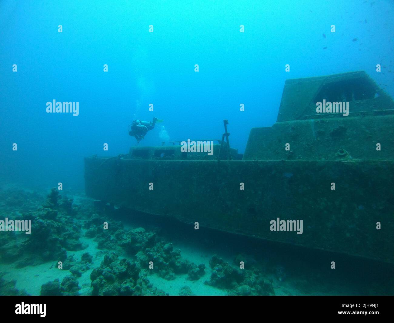 Sea pollution in metals and other garbage in the Red Sea Stock Photo ...