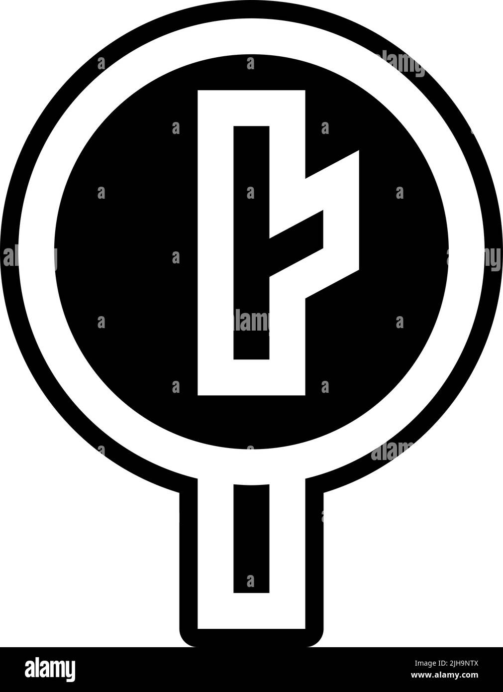 Traffic signs go straight or right Stock Vector Image & Art - Alamy