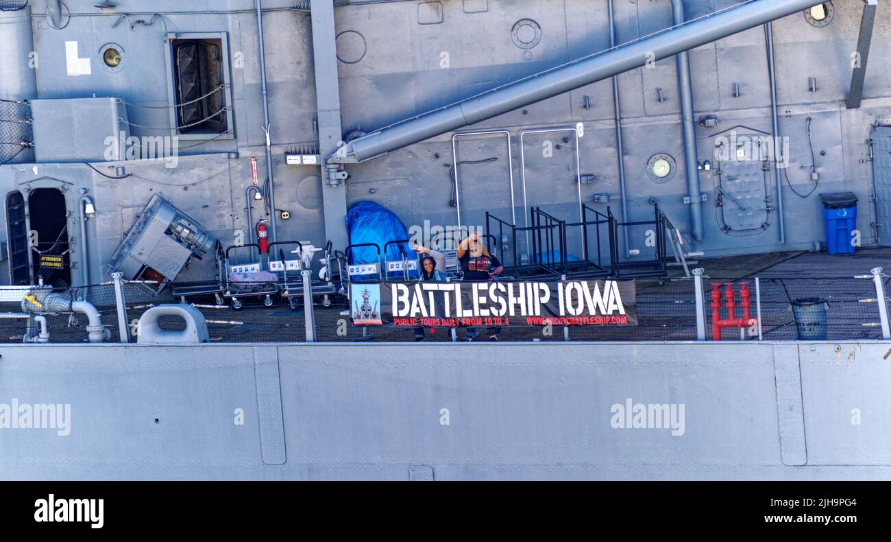 Battleship Iowa Decks Stock Photo - Alamy