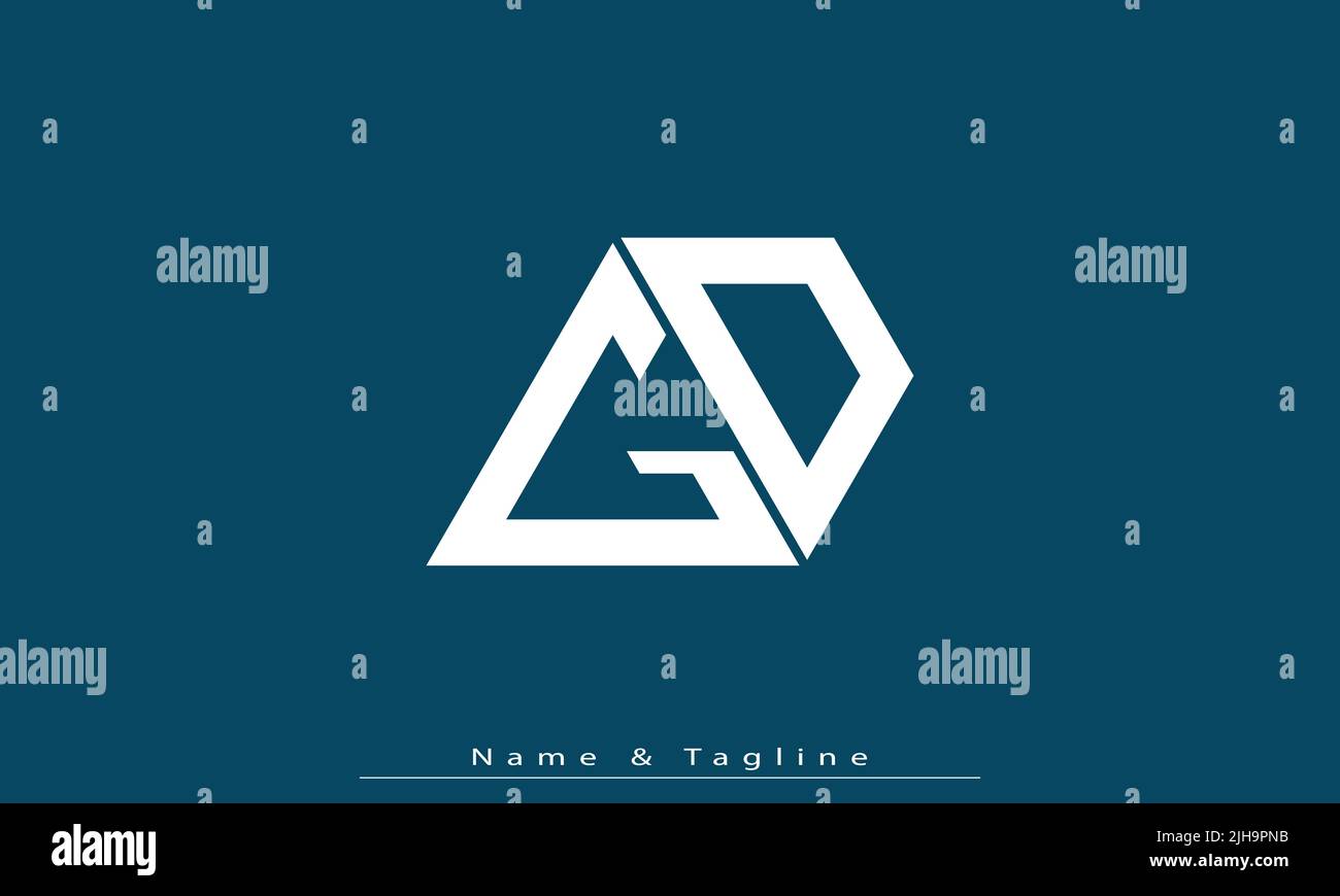 Alphabet letters Initials Monogram logo GD , DG Stock Vector Image ...