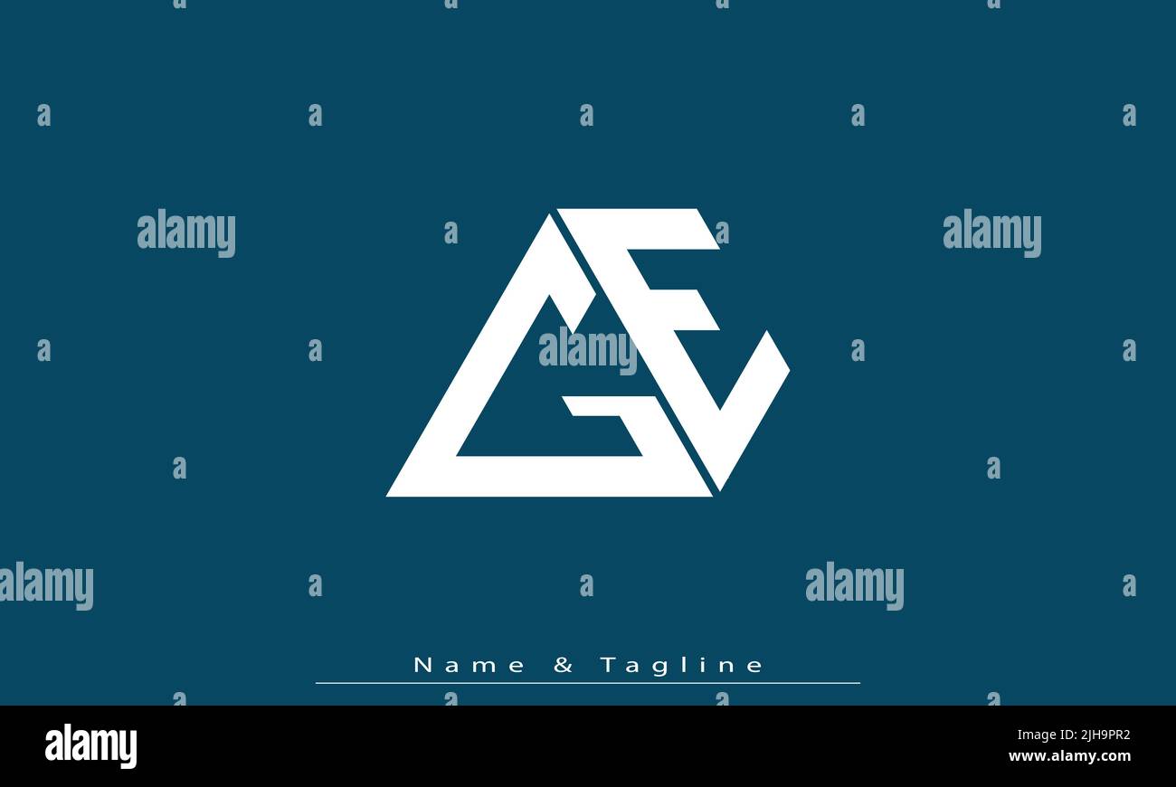 Alphabet letters Initials Monogram logo GE , EG Stock Vector Image ...