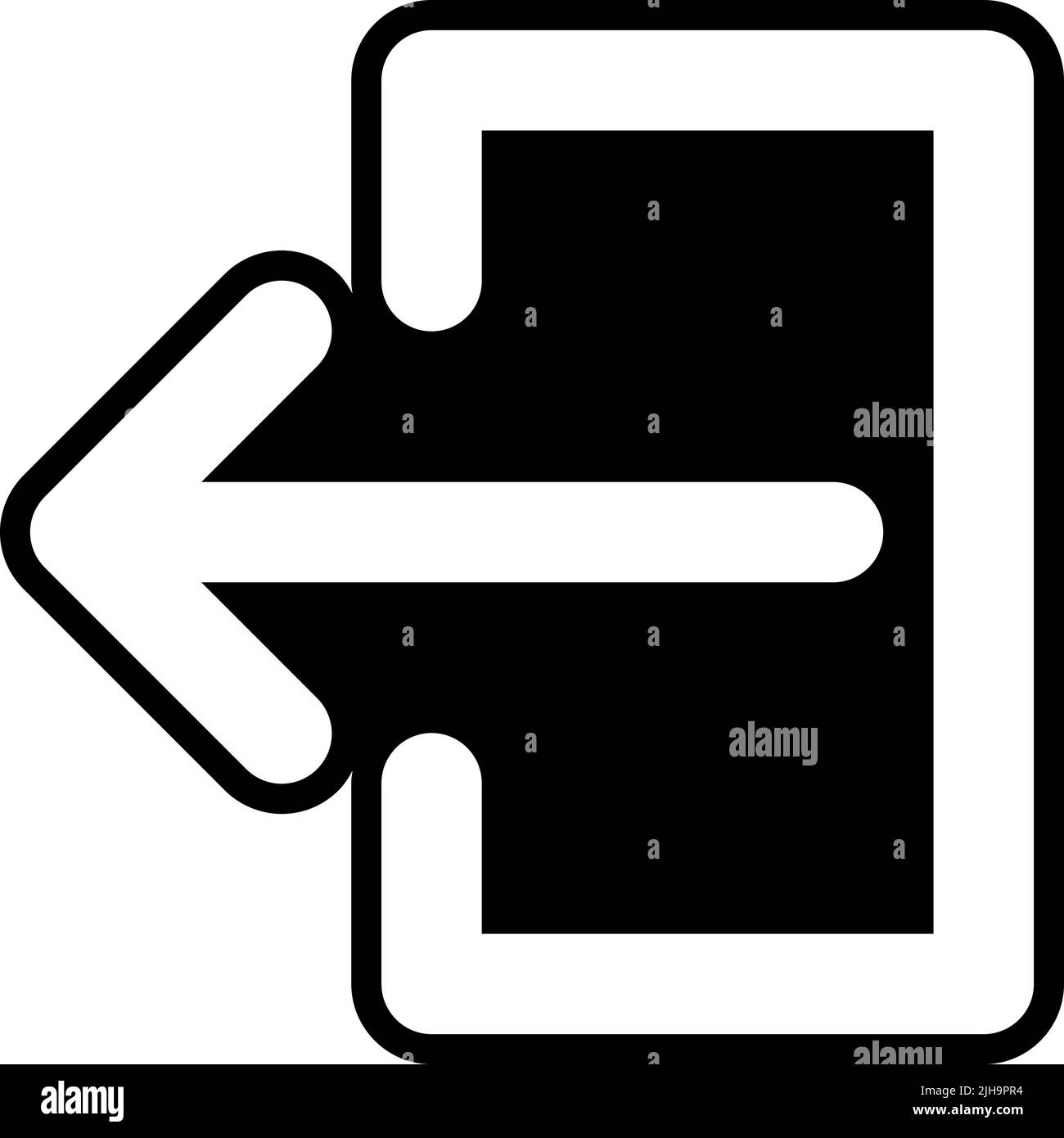 Logout button vector Black and White Stock Photos & Images - Alamy