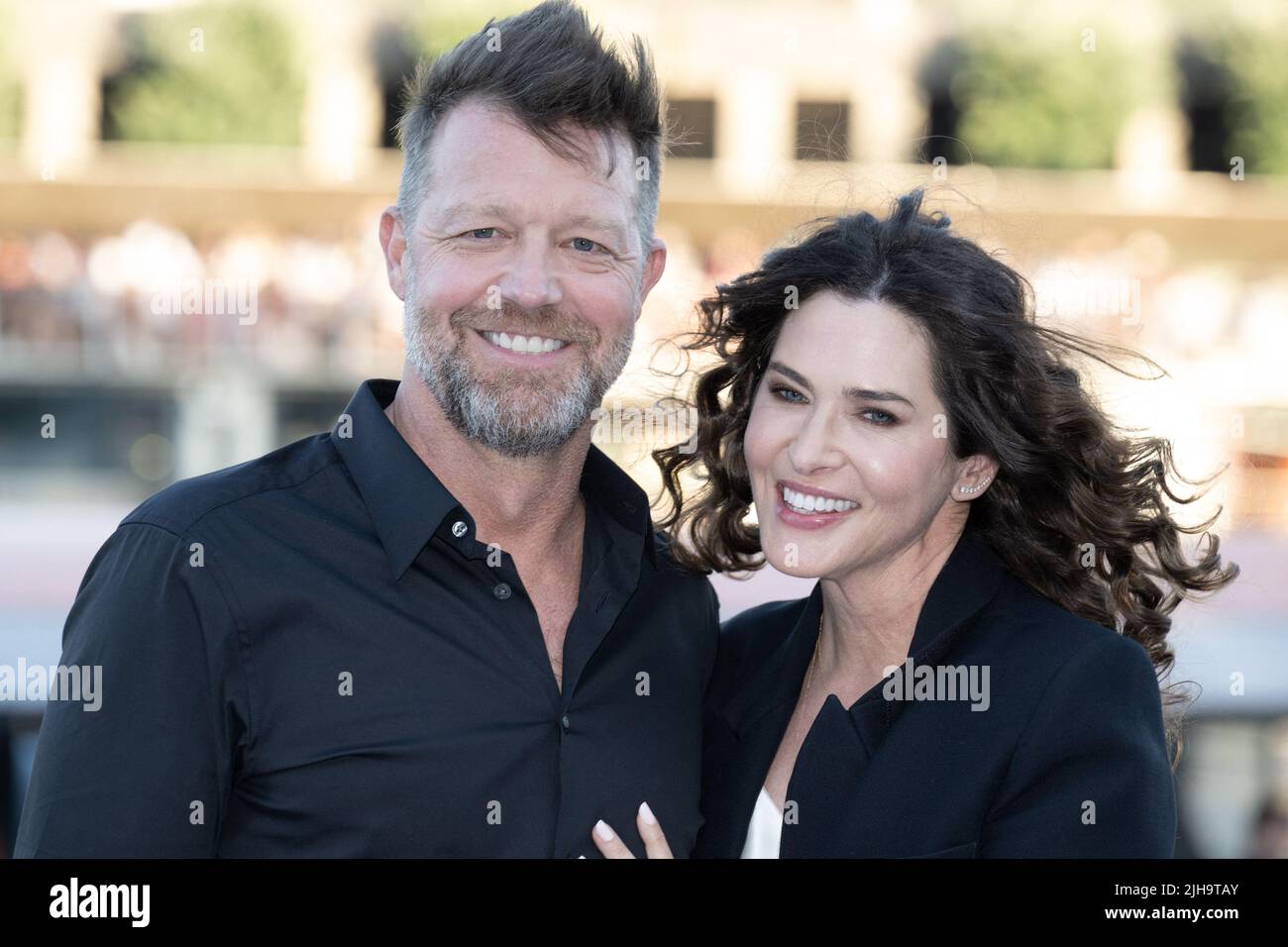 David Leitch and Kelly McCormick attend the Bullet Train Photocall at ...