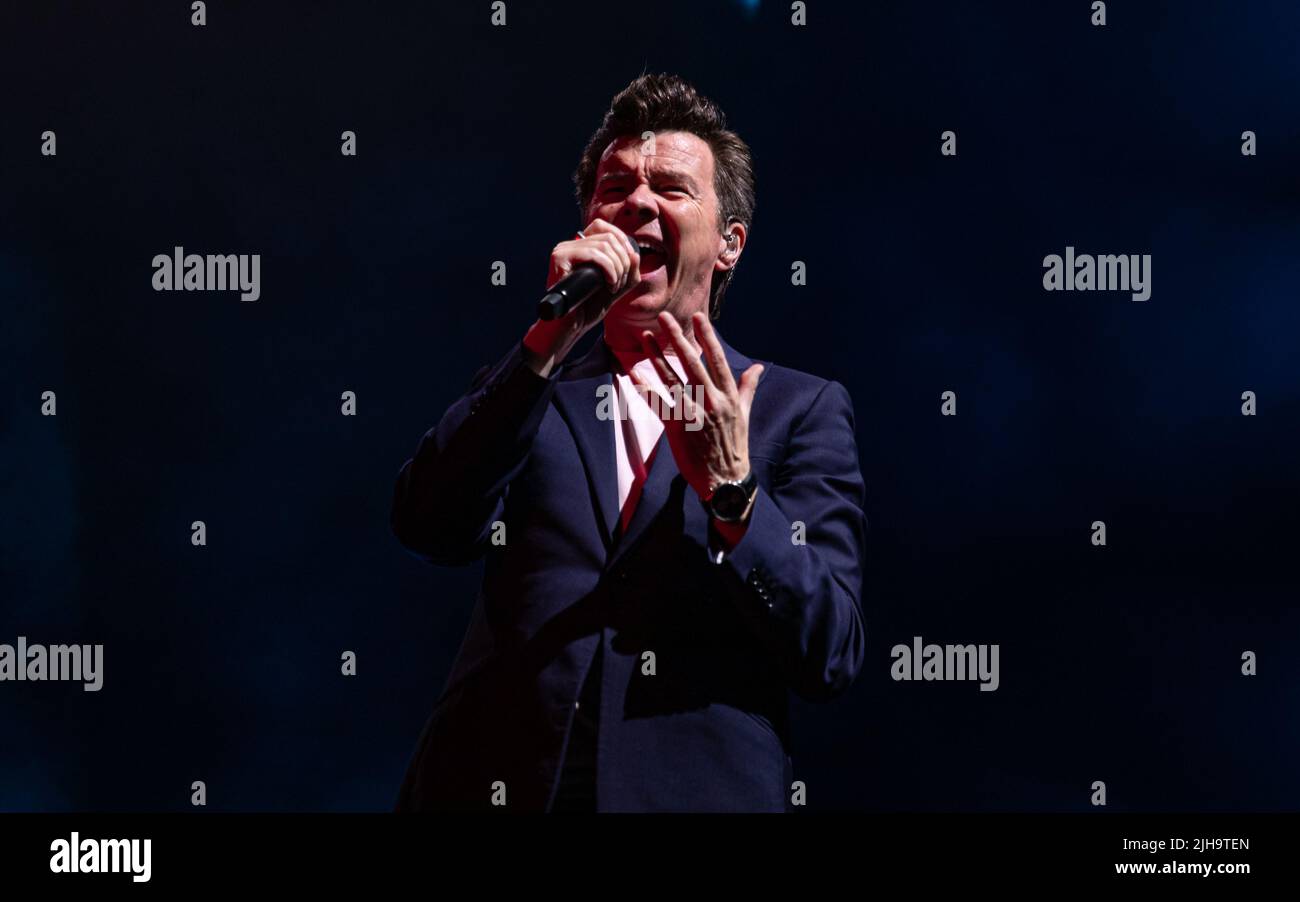 Rick Astley performs at the Bournemouth International Centre, United ...