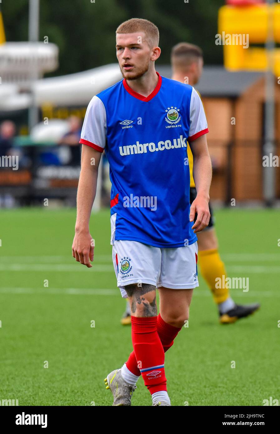 Jack Montgomery in action - H&W Welders Vs Linfield - Pre-season ...