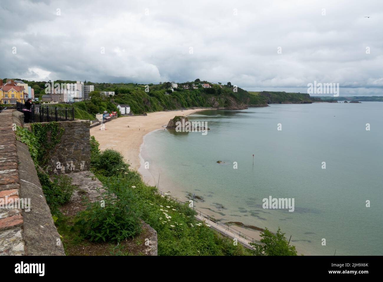 a view along Tenby North Sands beach from Tenby Stock Photo - Alamy