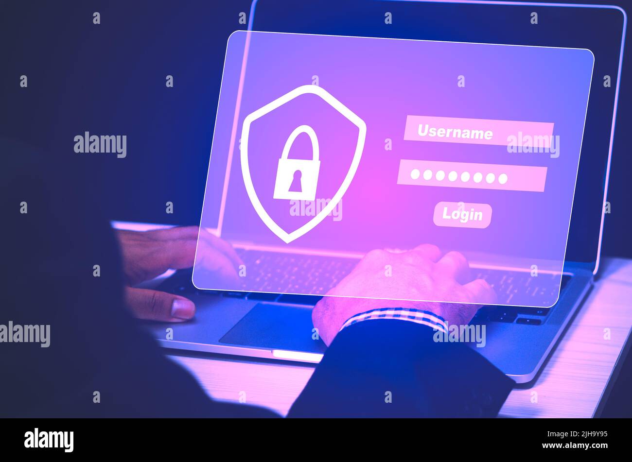 Data theft and cybersecurity codes digital crime concept Protecting ...