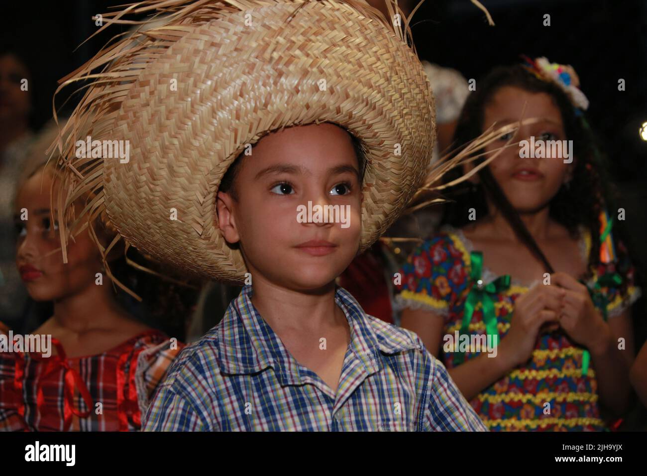 salvador, bahia, brazil - june 11, 2022: children dancing square dance ...