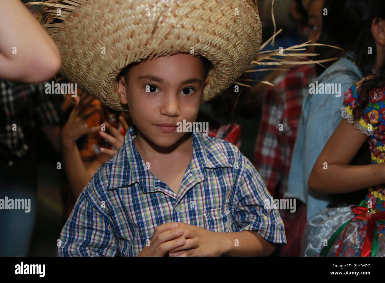 salvador, bahia, brazil - june 11, 2022: children dancing square dance ...