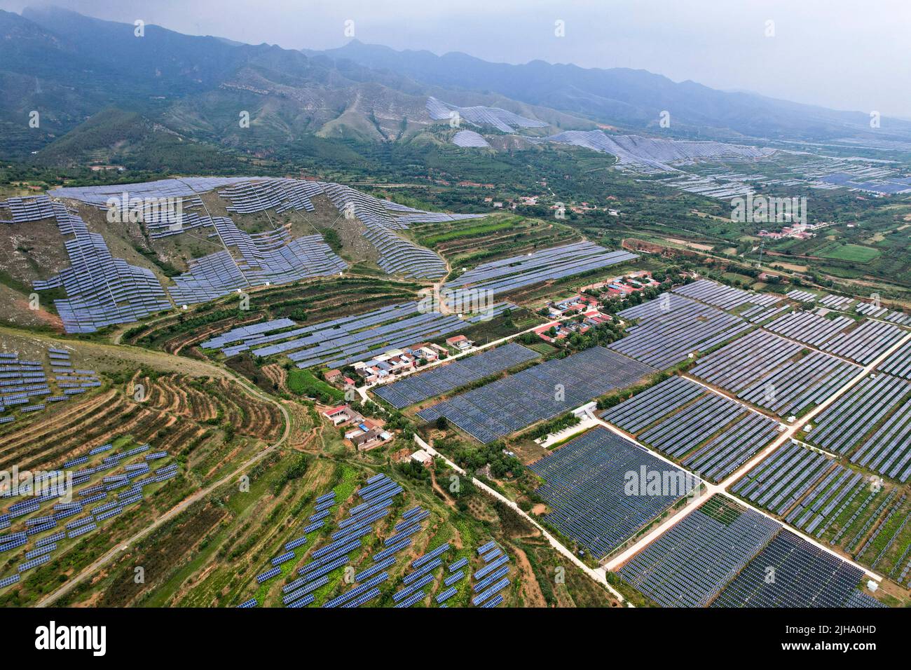 YUNCHENG, CHINA - JULY 16, 2022 - Aerial photo taken on July 16, 2022 ...
