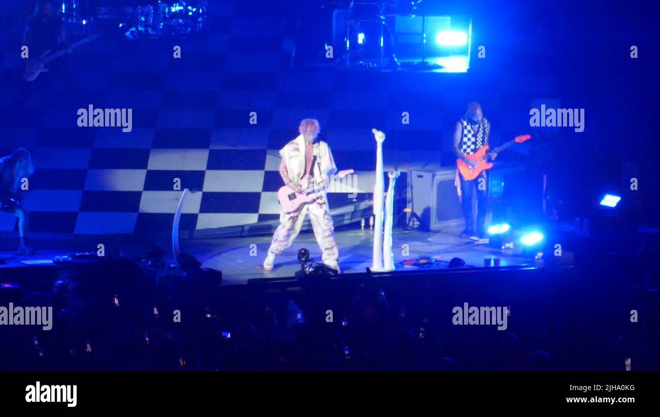 Inglewood, California, USA 13th July 2022 Machine Gun Kelly performing ...