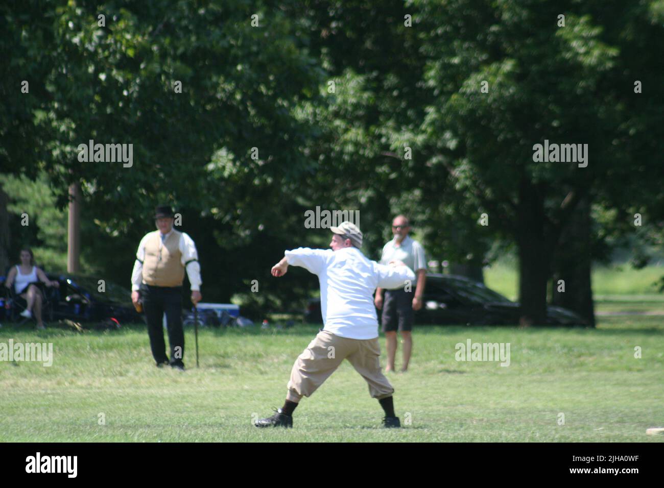 Vintage Baseball replayed in Forest Park-St. Louis, Missouri, USA Stock ...