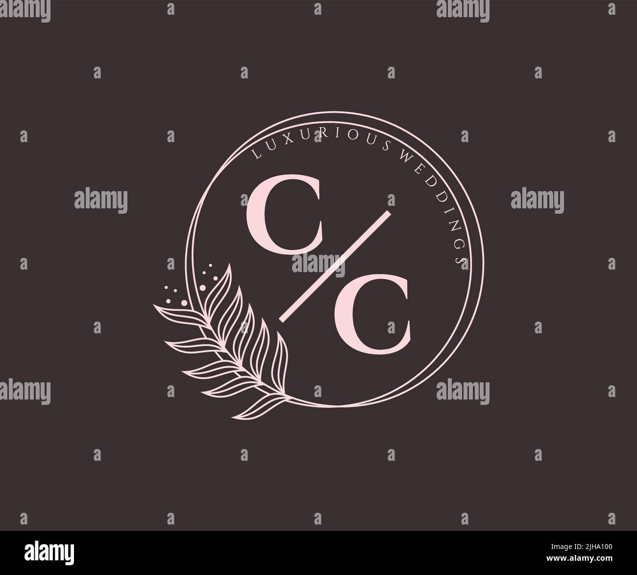 CC Initials letter Wedding monogram logos template, hand drawn modern ...