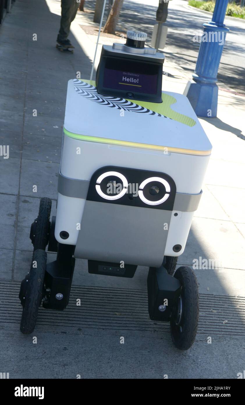 Los Angeles, California, USA 16th July 2022 A Food Delivery Robot ...