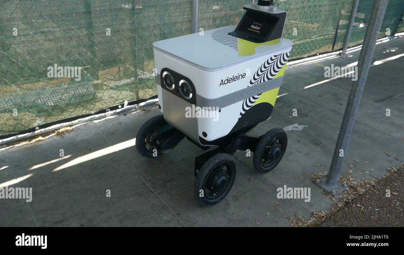 Los Angeles, California, USA 16th July 2022 A Food Delivery Robot ...