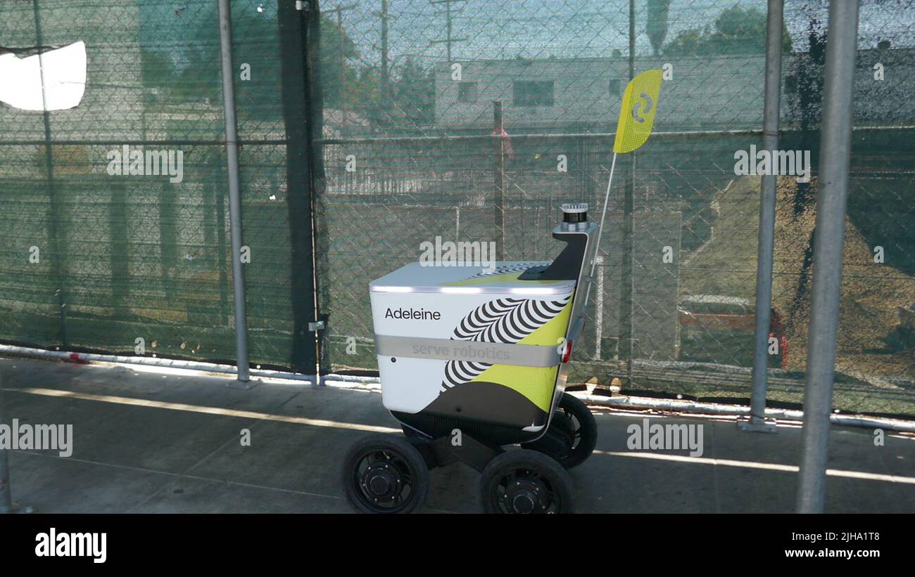 Los Angeles, California, USA 16th July 2022 A Food Delivery Robot ...