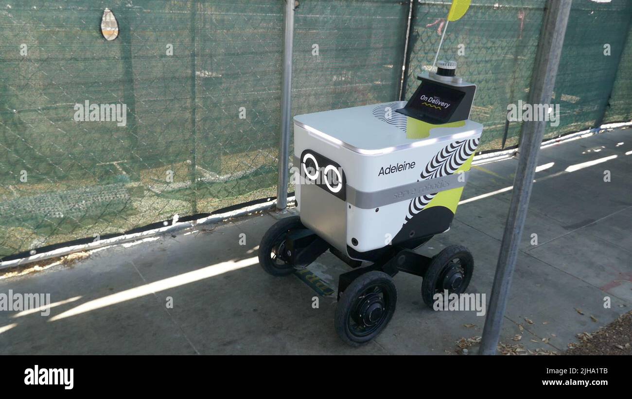 Los Angeles, California, USA 16th July 2022 A Food Delivery Robot ...