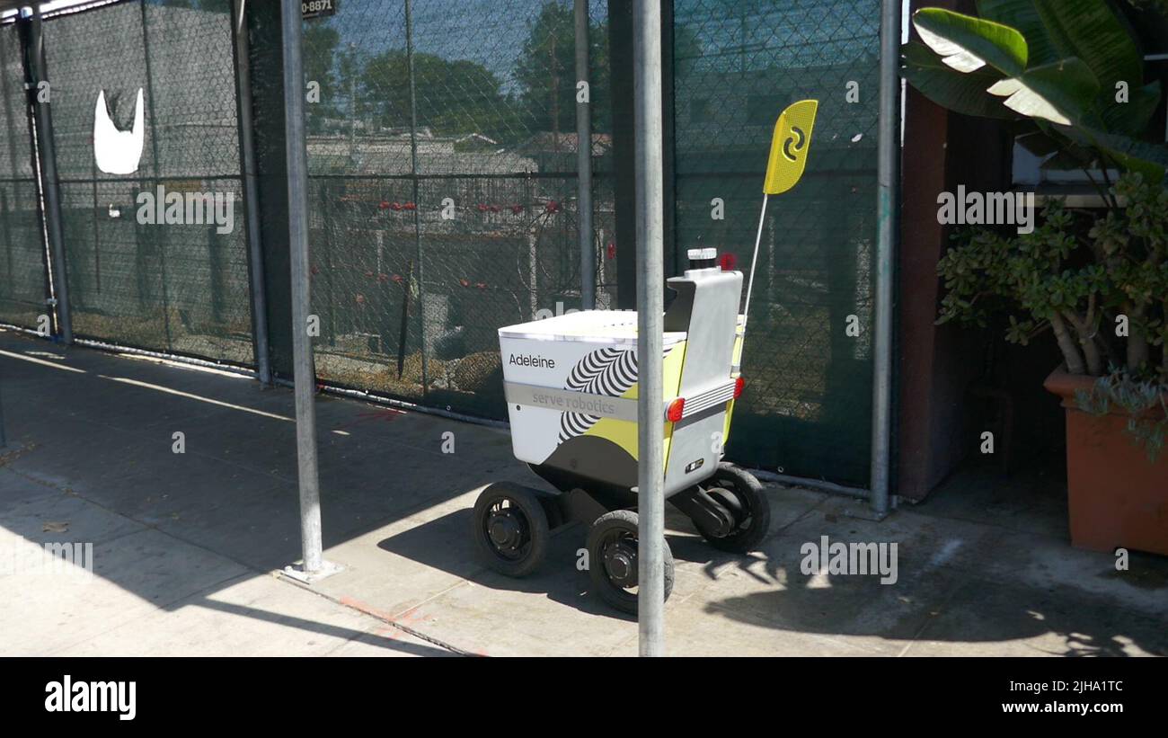 Los Angeles, California, USA 16th July 2022 A Food Delivery Robot ...