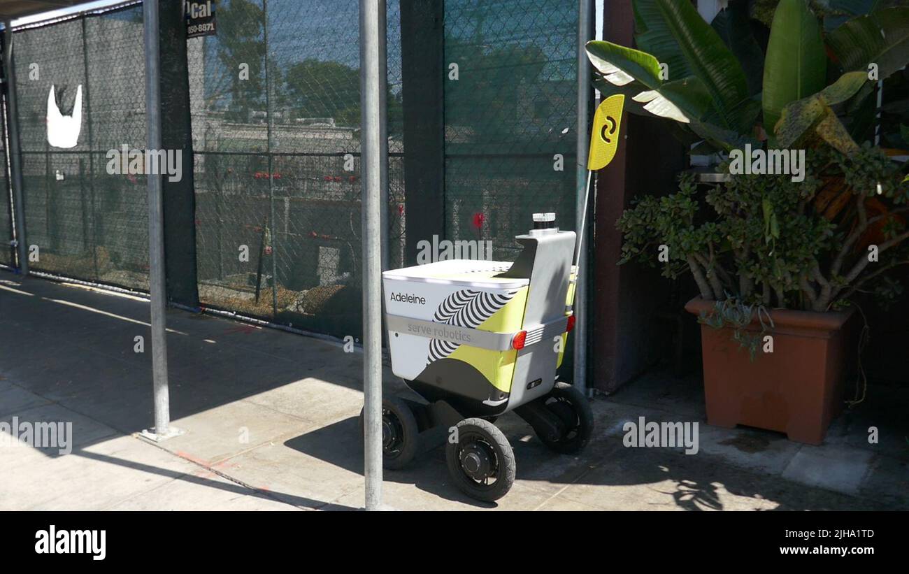 Los Angeles, California, USA 16th July 2022 A Food Delivery Robot ...