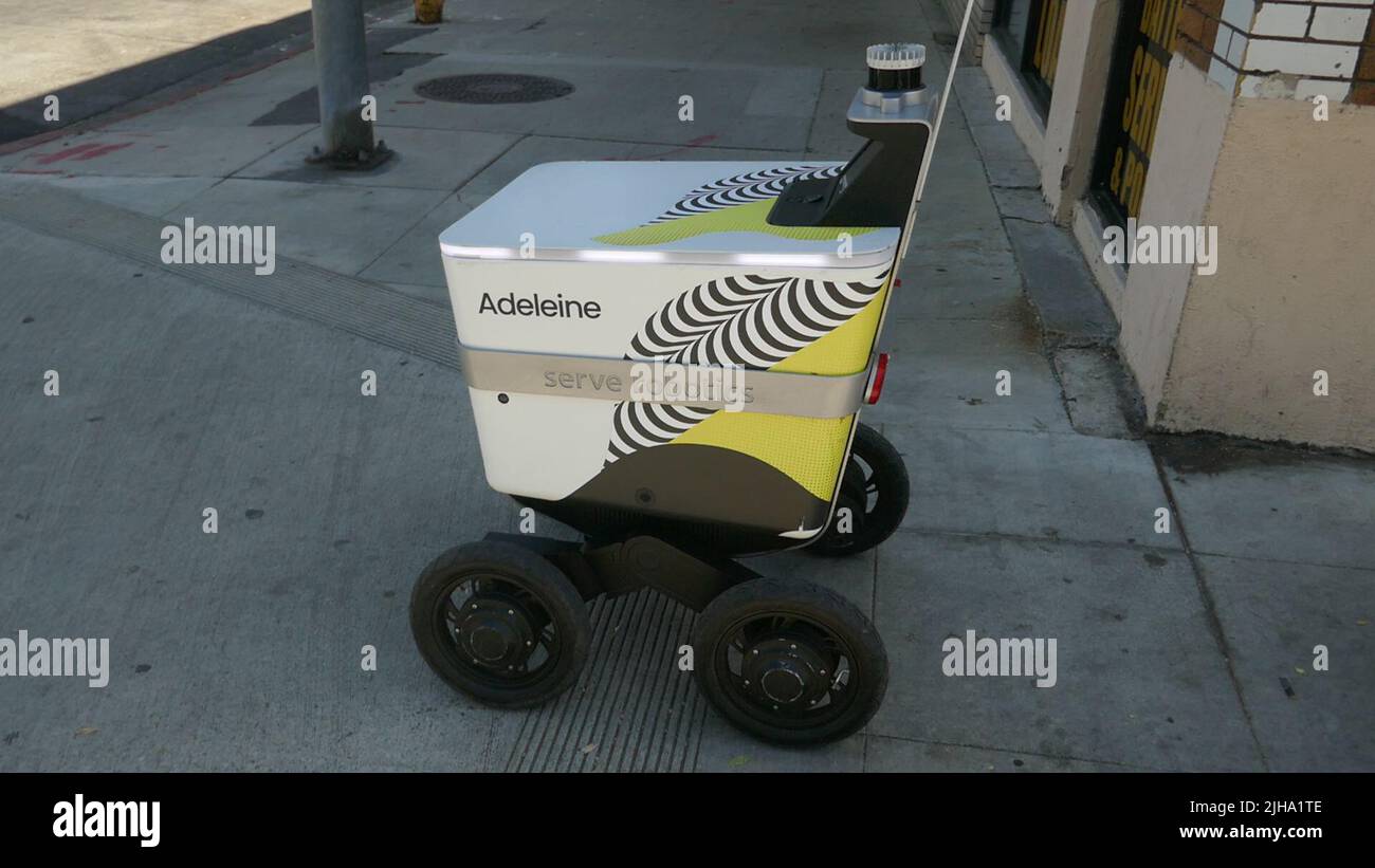 Los Angeles, California, USA 16th July 2022 A Food Delivery Robot ...