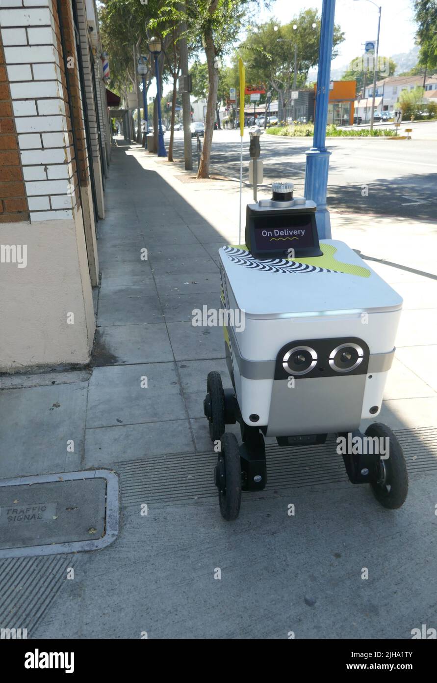 Los Angeles, California, USA 16th July 2022 A Food Delivery Robot ...