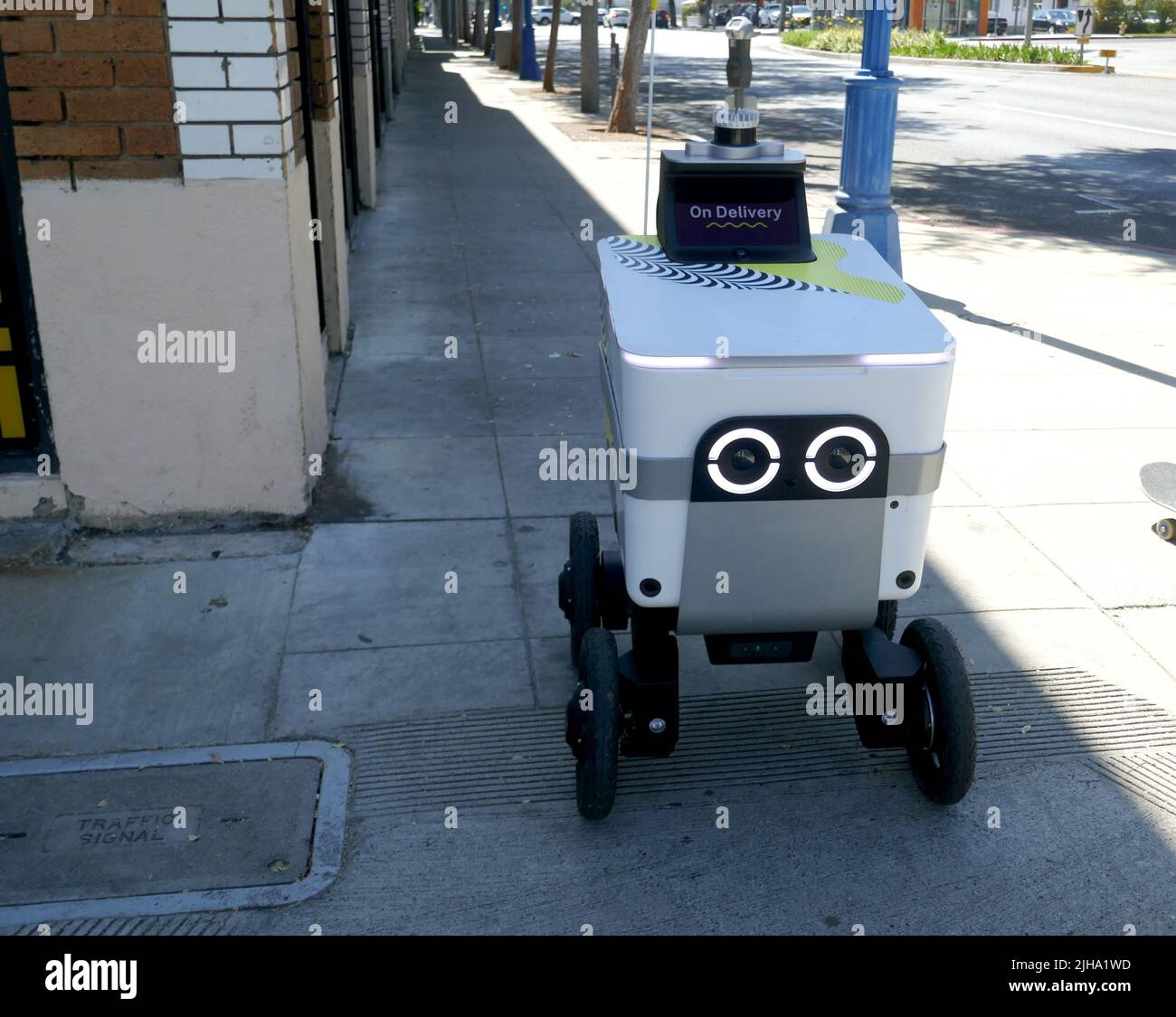 Los Angeles, California, USA 16th July 2022 A Food Delivery Robot ...