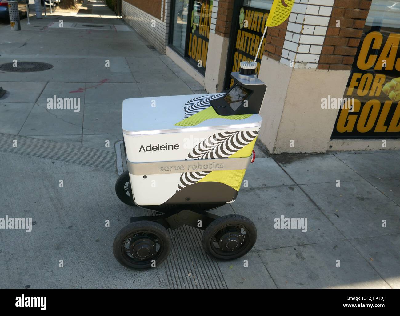 Los Angeles, California, USA 16th July 2022 A Food Delivery Robot ...