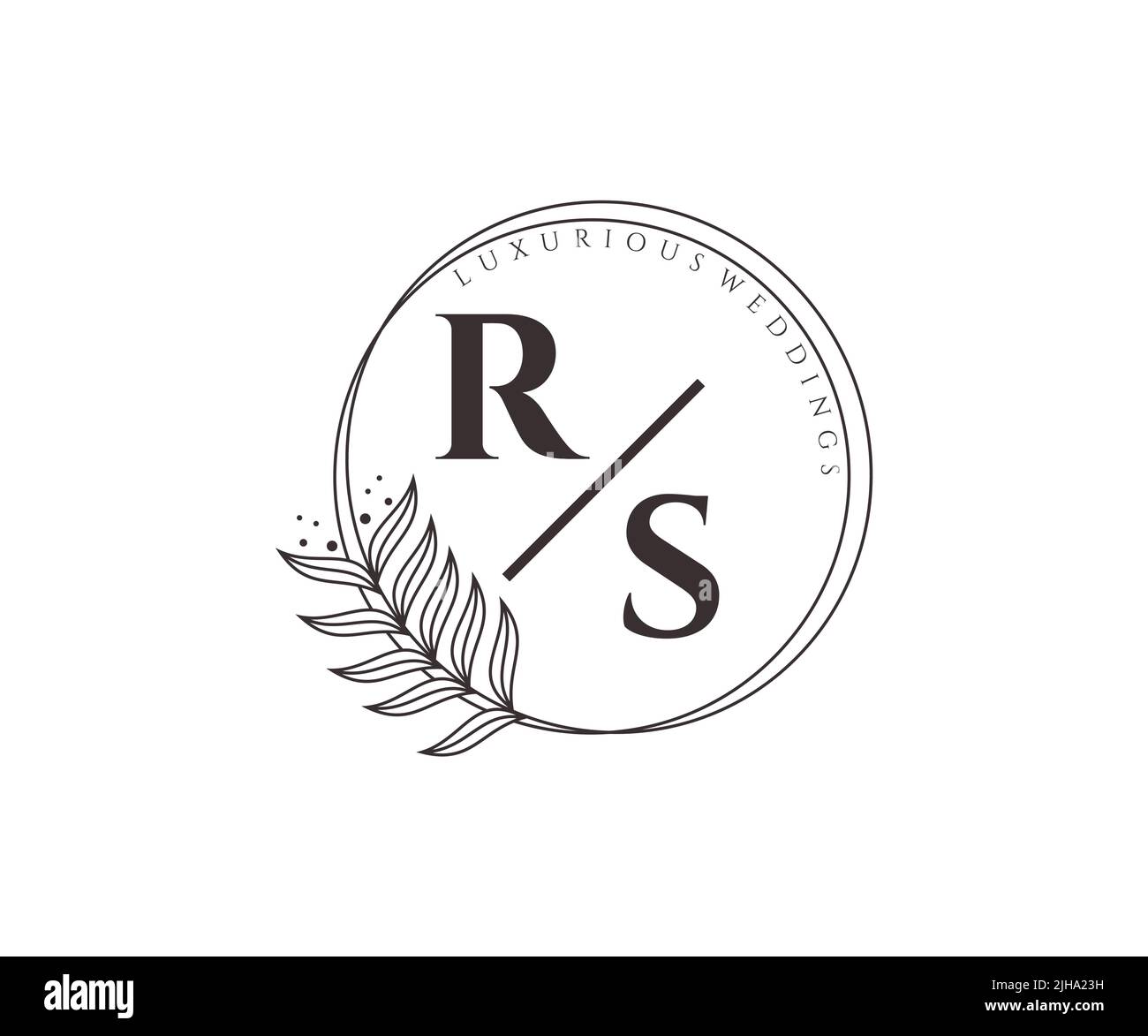 RS Initials letter Wedding monogram logos template, hand drawn modern ...