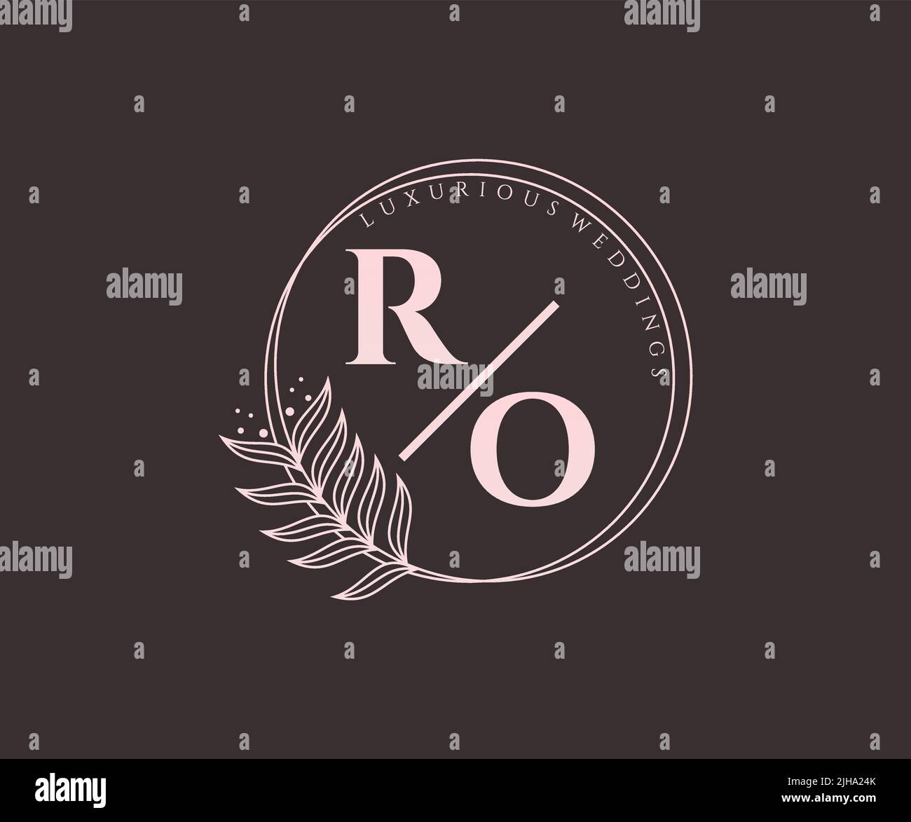 RO Initials letter Wedding monogram logos template, hand drawn modern ...