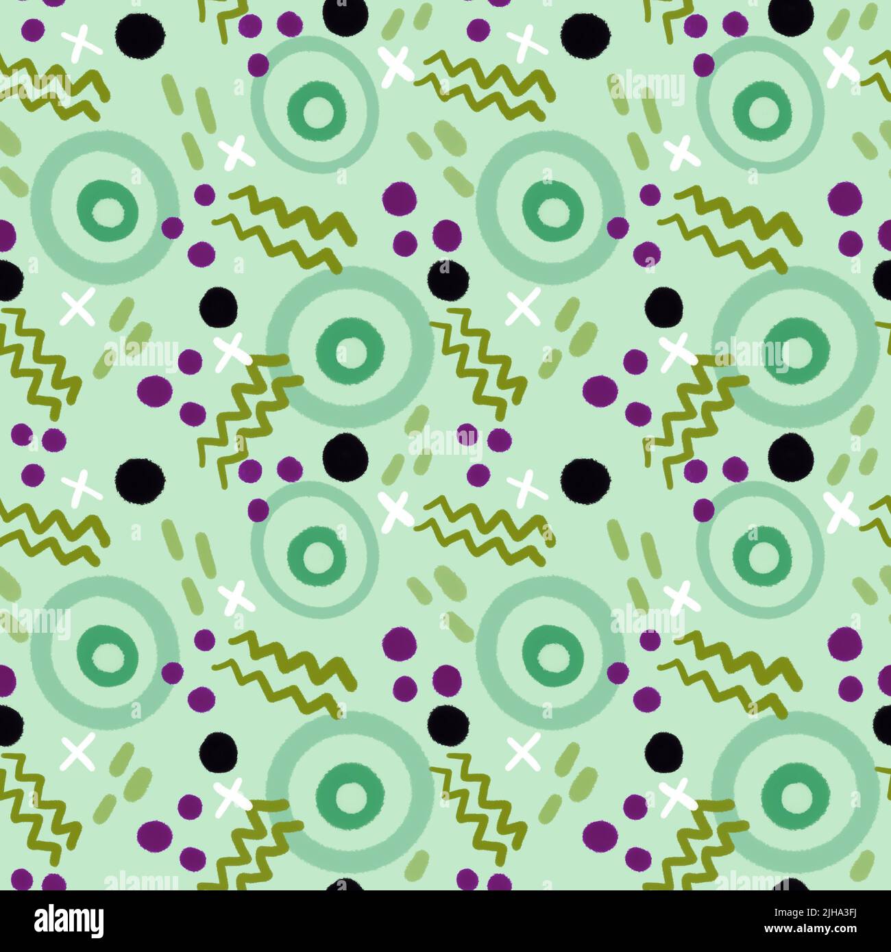 Abstract circle seamless cartoon objects pattern for clothes print and ...
