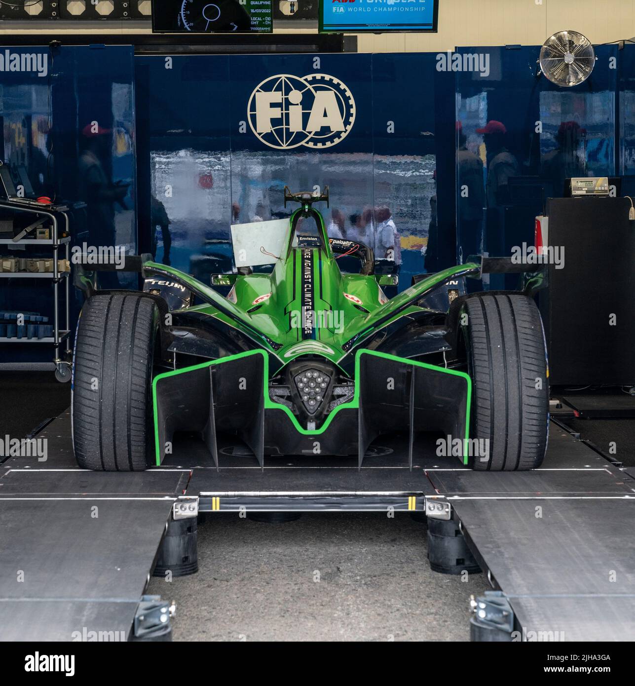 New York, NY - July 16, 2022: Atmosphere on the grounds of Formula E ...