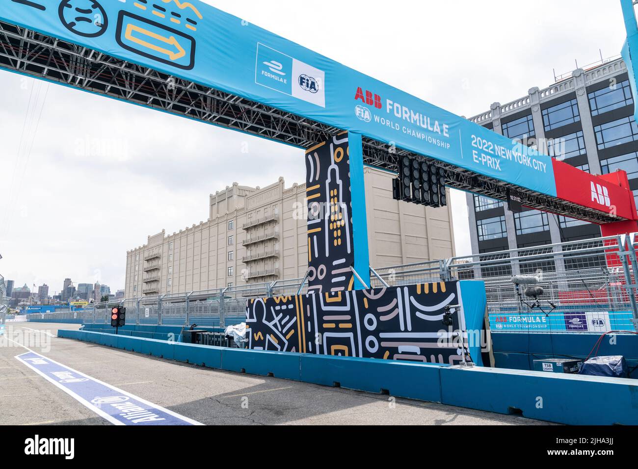 New York, NY - July 16, 2022: Atmosphere on the grounds of Formula E ...