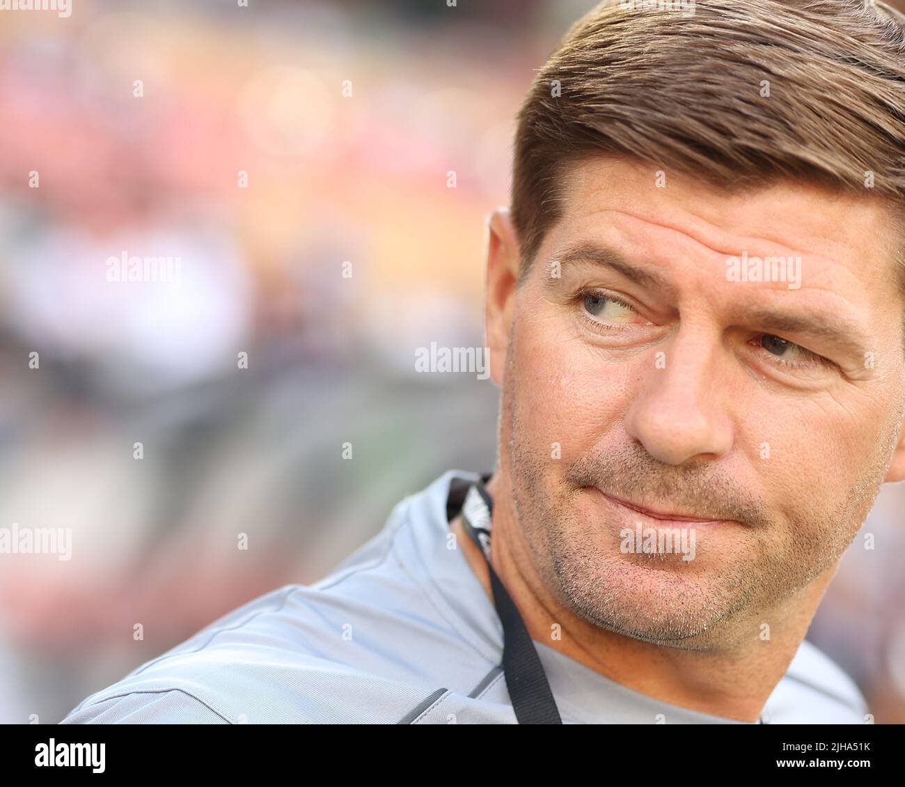 Aston Villa Manager Steven Gerrard looks on Stock Photo - Alamy