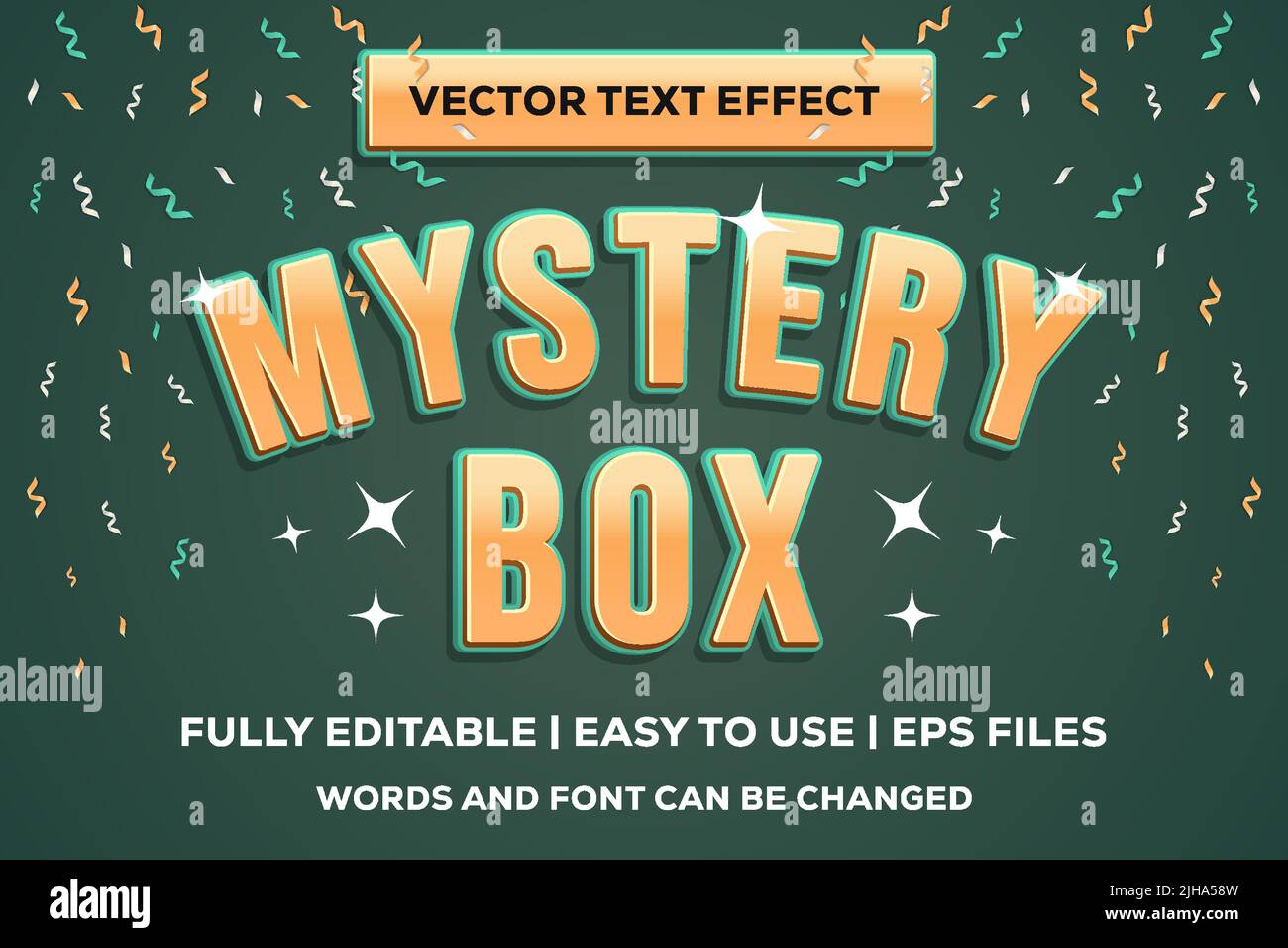 mystery box vector text effect fully editable Stock Vector Image & Art ...