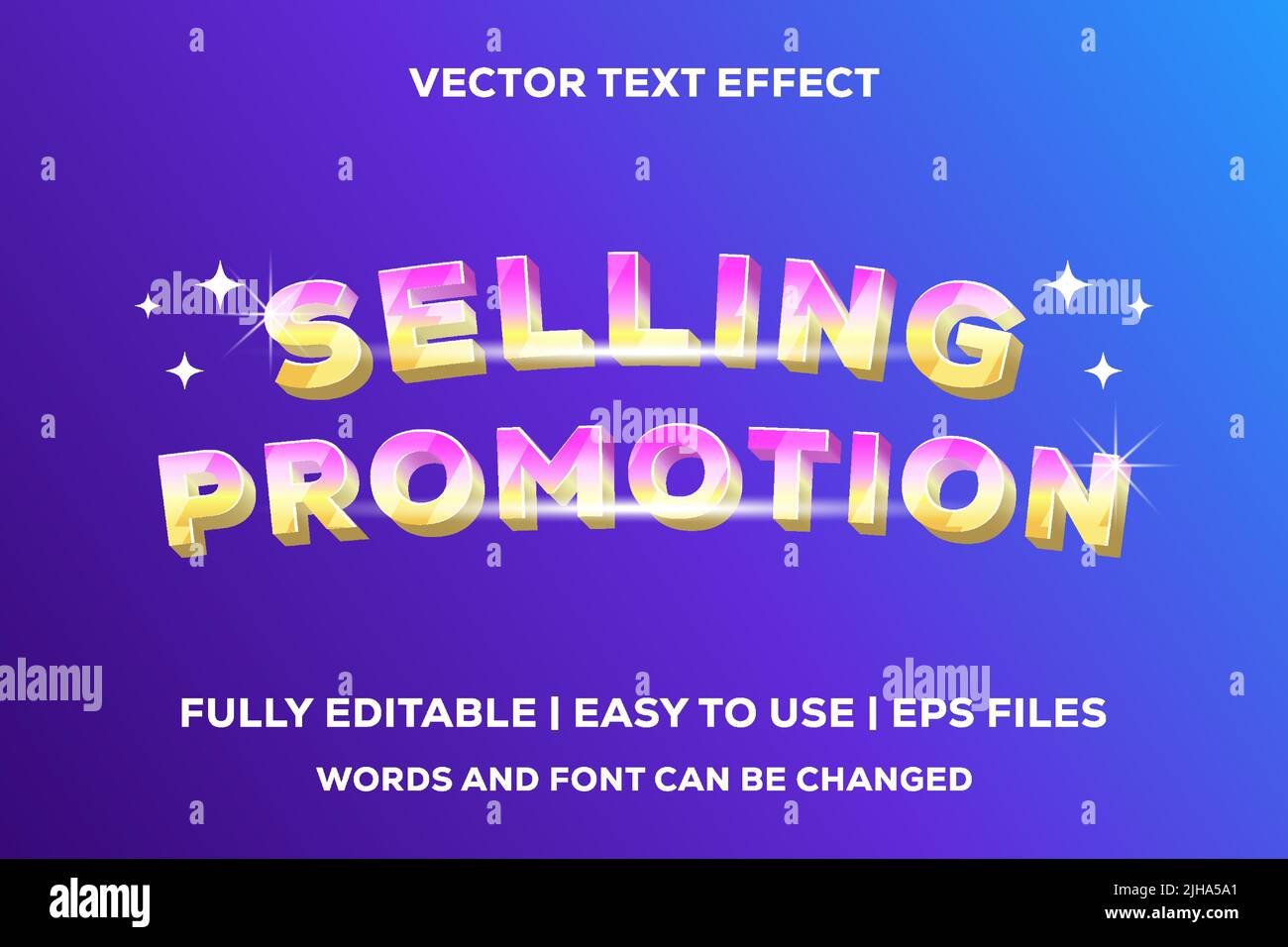 vector text effect selling promotion fully editable Stock Vector Image ...