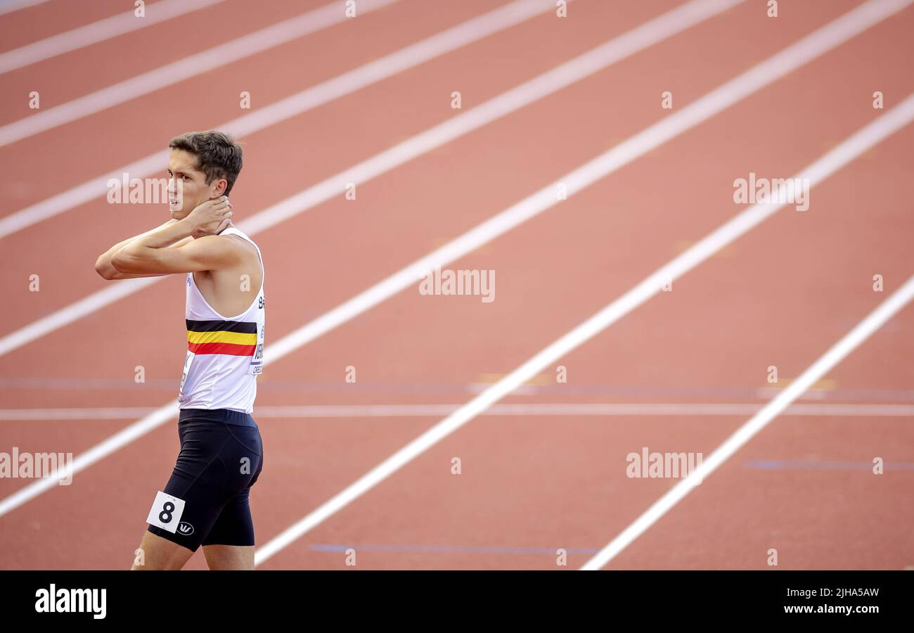EUGENE - Ruben Verheyden (BEL) in action during the 1500m qualifying ...