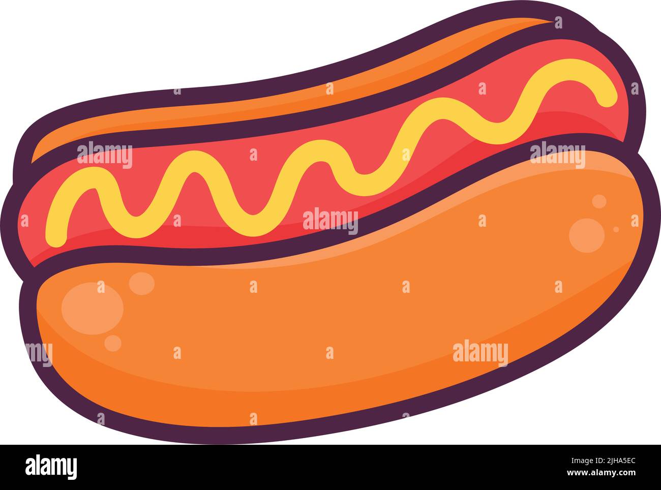 hot dog fast food icon Stock Vector Image & Art - Alamy