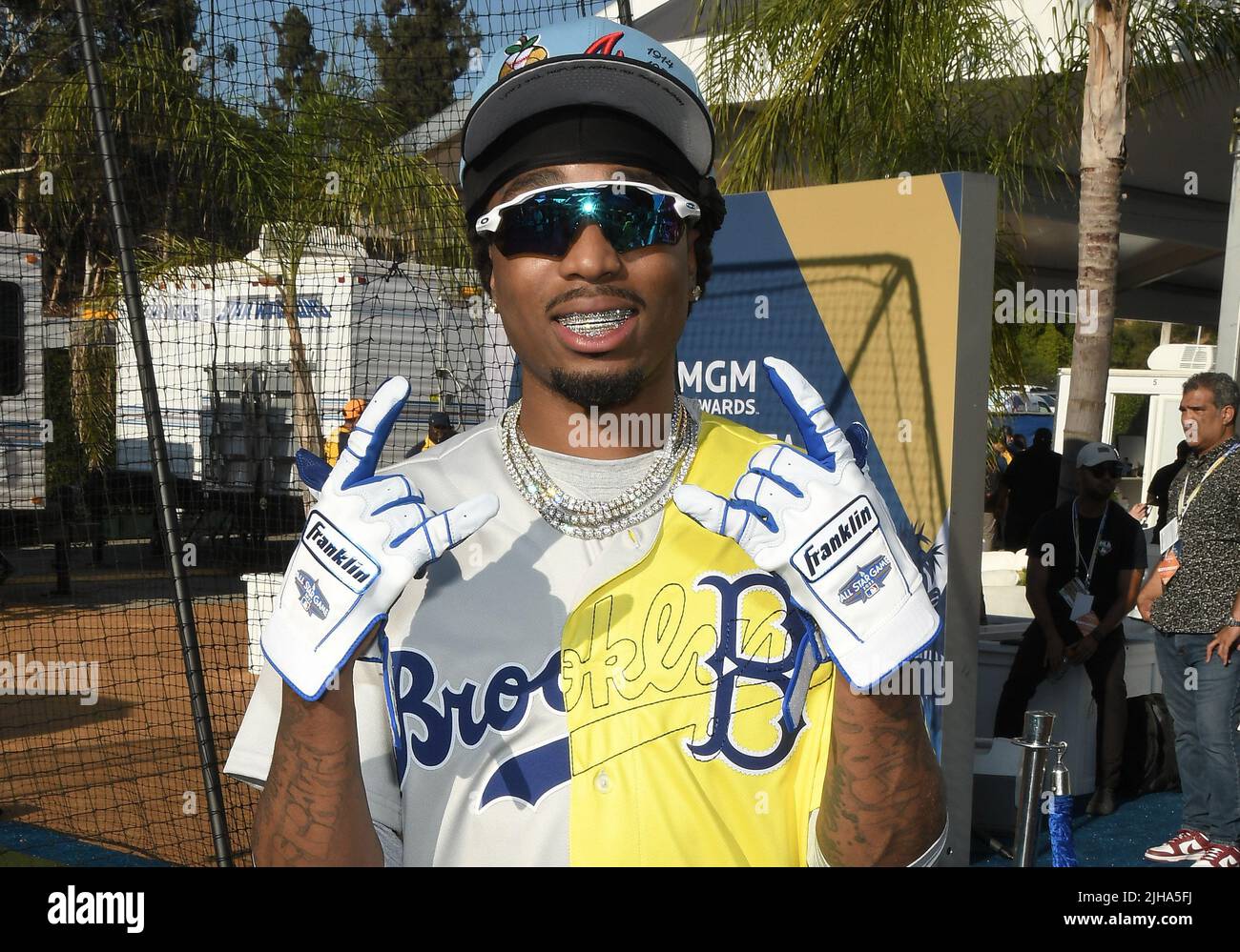 Quavo at the 2022 MLB All-Star Celebrity Softball Game Media ...