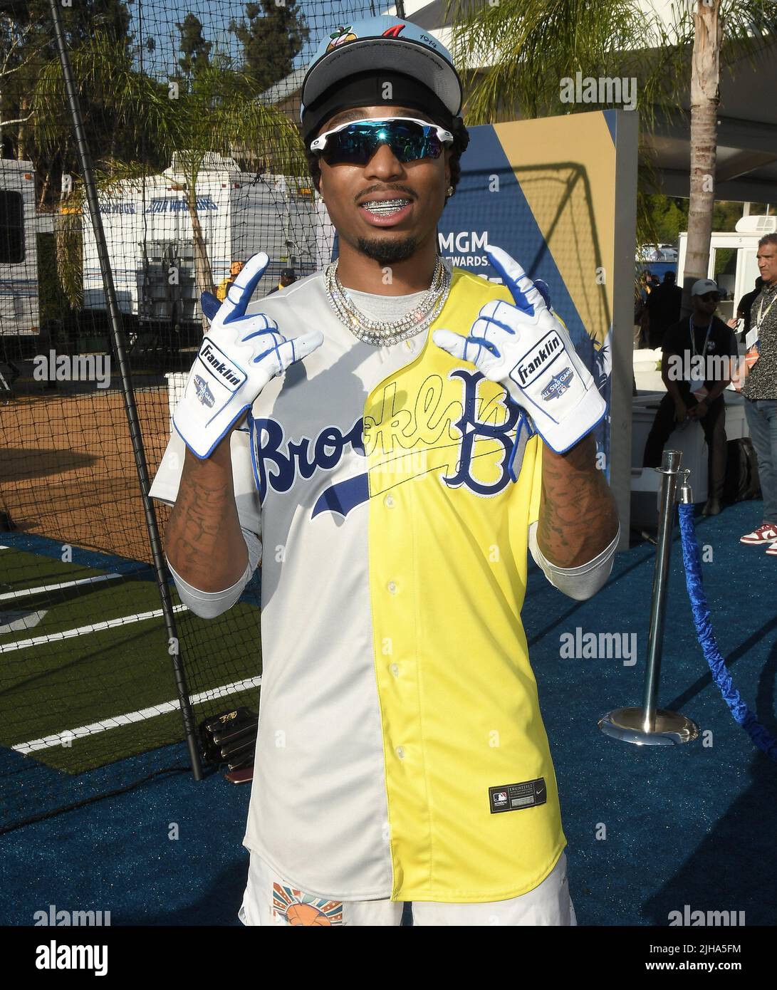 Quavo at the 2022 MLB All-Star Celebrity Softball Game Media ...