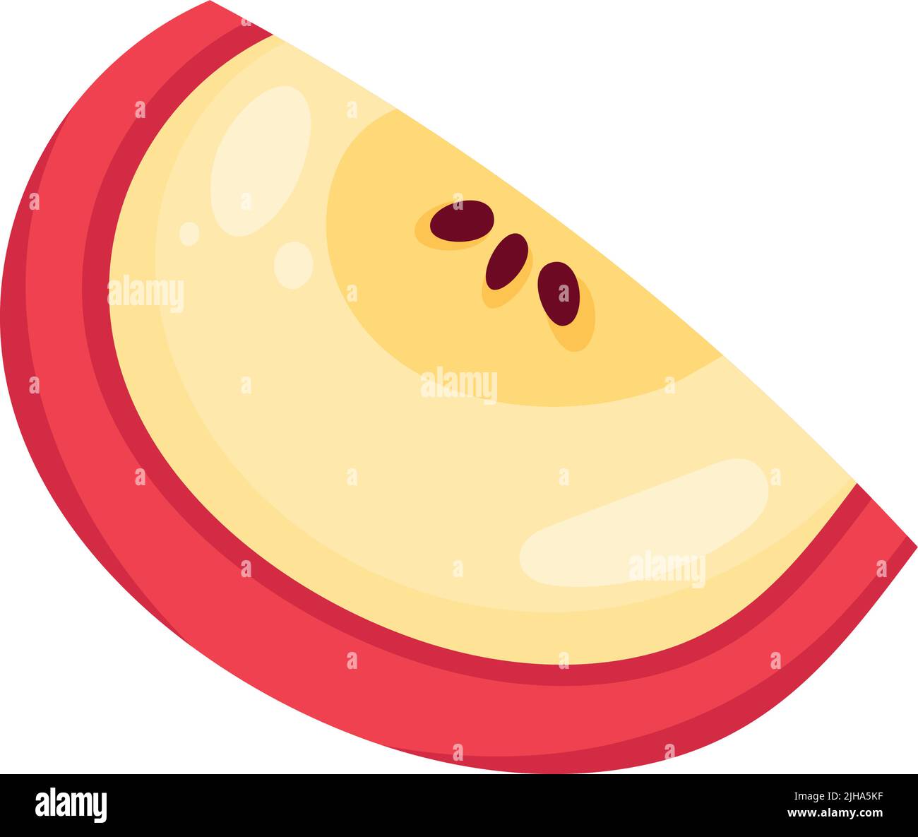 red apple portion fruit icon Stock Vector Image & Art - Alamy