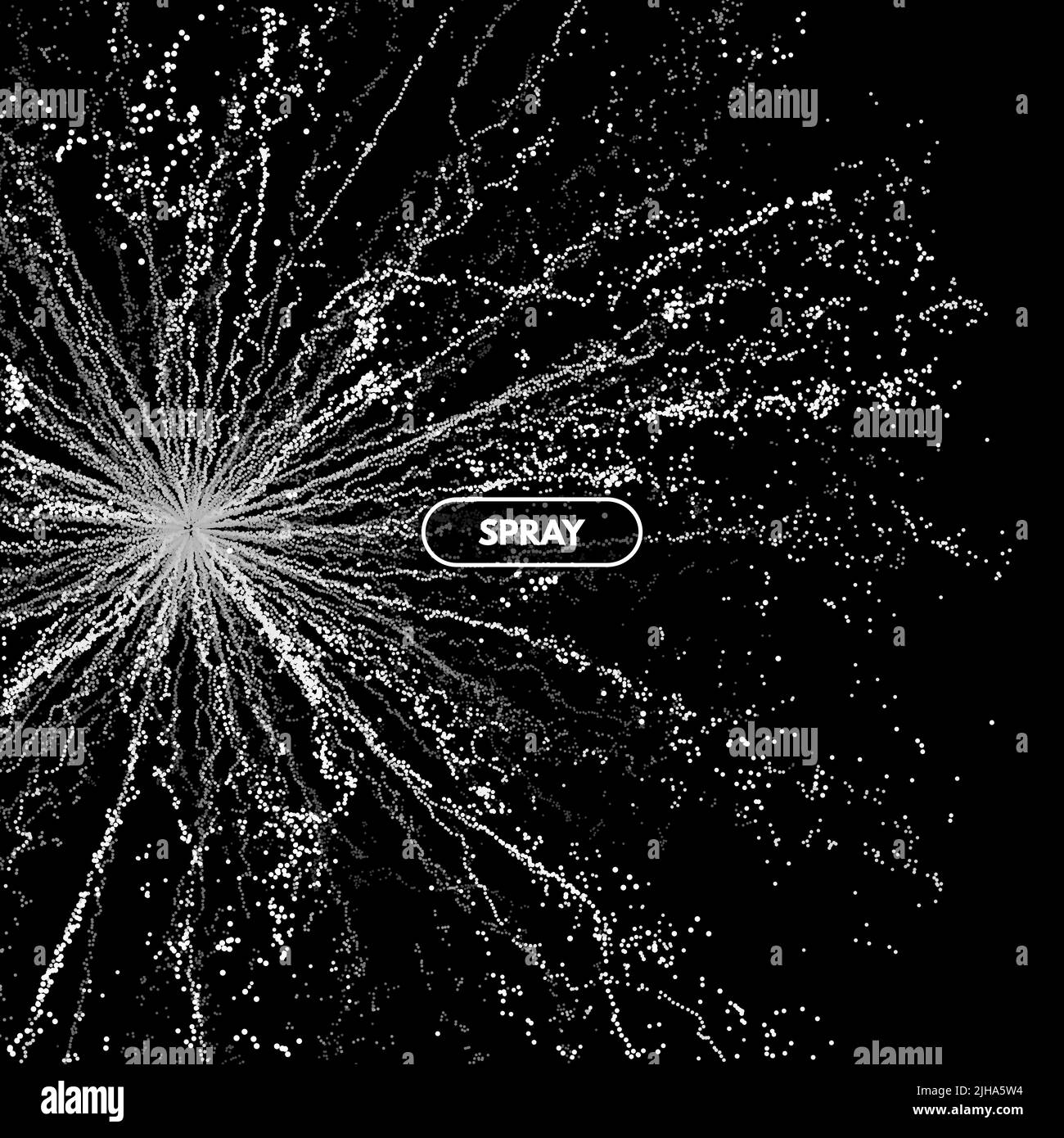Abstract science or technology background. Array with dynamic particles ...
