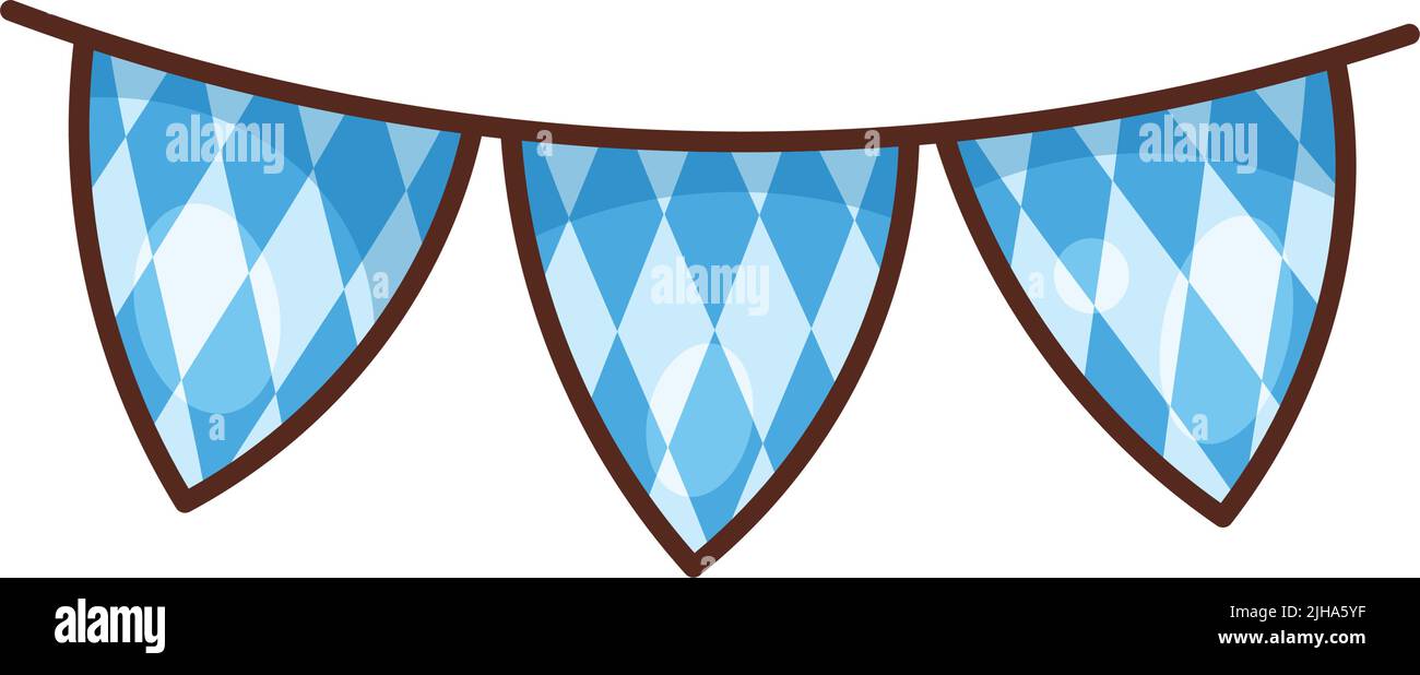 oktoberfest celebration garland decorative icon Stock Vector Image ...