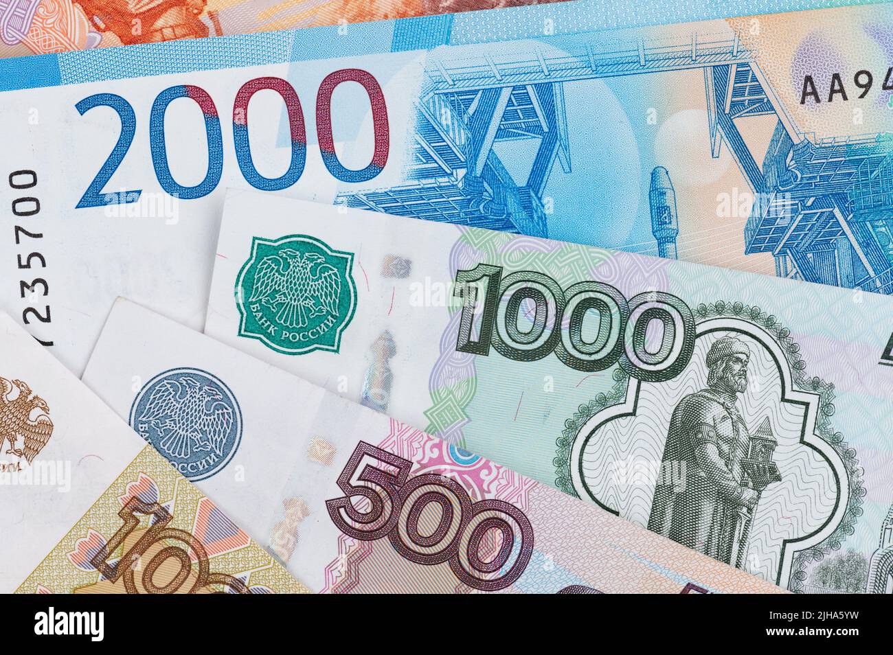 Russian rubles background. Money background and texture. Banknotes of ...